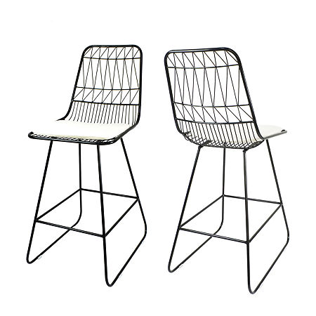 Click here for Niez 2-pc. Counter Height Bar Stool  One Size  Bla... prices
