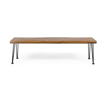 Zion Bench, Color: Teak Rustic Metal - JCPenney