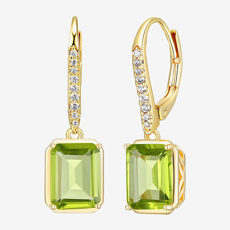Click here for Gemstone 18K Gold Over Silver Drop Earrings  One S... prices