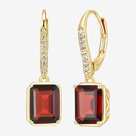 Click here for Gemstone 18K Gold Over Silver Drop Earrings  One S... prices
