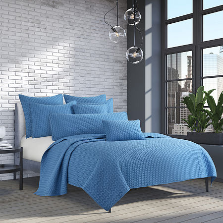 J by J Queen Cayman Quilt  King/California King - Blue