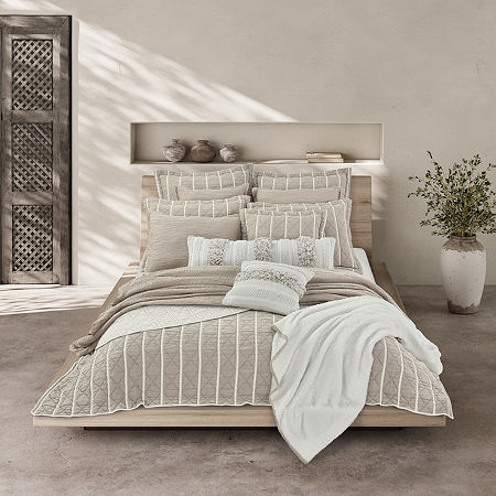 White Sand Playa Cotton Coverlet  King/California King - Sand