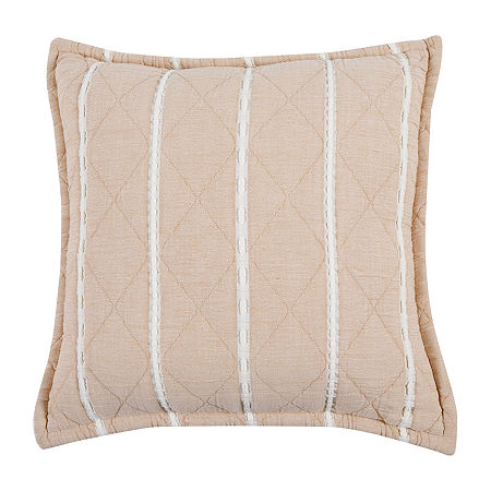 White Sand Playa Square Decorative Pillow Cover  20 x 20 - Terracotta