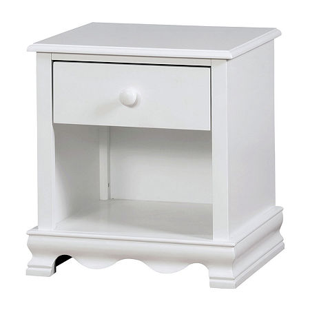 Click here for Ofental 1-Drawer Nightstand  One Size  White prices