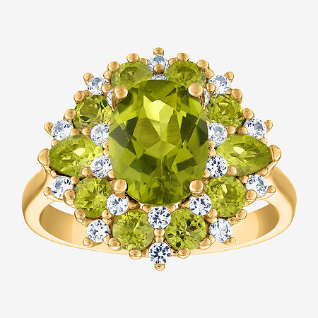Click here for Womens Genuine Green Peridot 14K Gold Over Silver... prices
