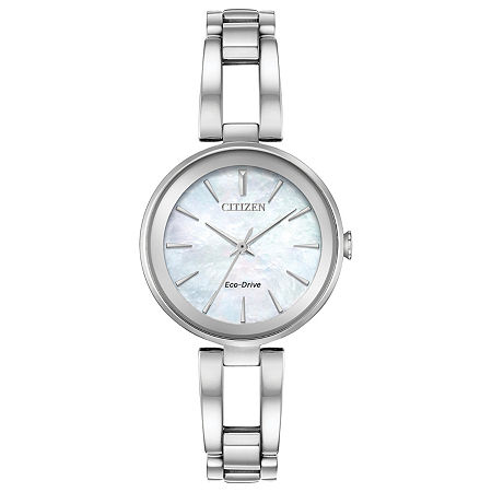 Citizen Womens Eco-Drive Axiom Stainless Steel Bracelet Watch 28mm - Silver