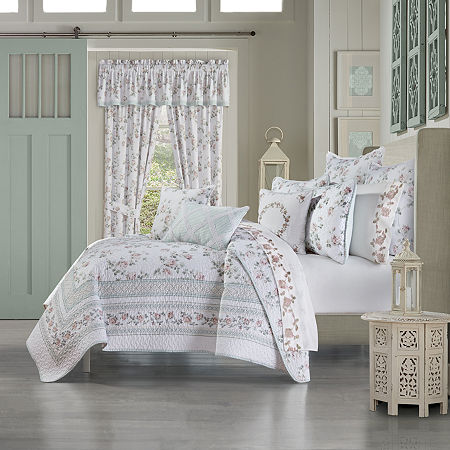 Royal Court Rialto Classic Floral 3-Pc. Quilt Set  King/California King - Sage