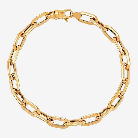 Click here for Womens 10K Gold 7 3/4 Inch Hollow Paperclip Chain... prices