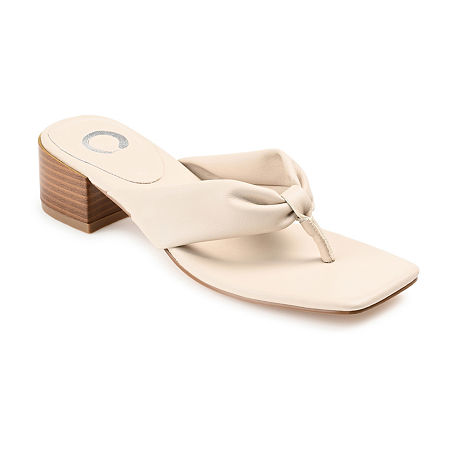 Journee Collection Womens Seelah Sandals - Bone