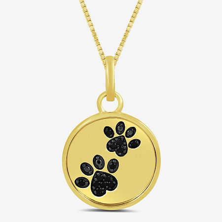 Click here for Paw Print Womens 1/10 CT. T.W. Natural Black Diamo... prices