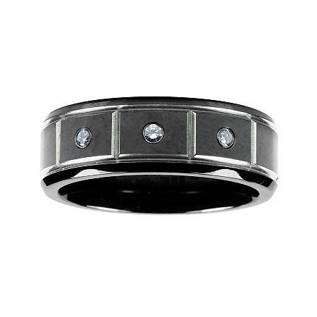 Click here for Mens 1/10 CT.T.W. Natural Diamond Black Titanium W... prices