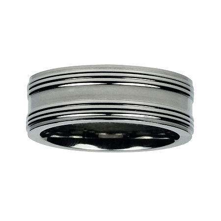 Click here for Mens 8mm Titanium Wedding Band  11  White prices