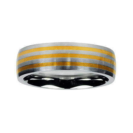 Click here for Mens Cobalt and 10K Yellow Gold Inlay Wedding Band... prices