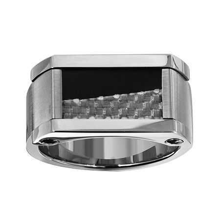 Click here for Mens 11mm Gray & Black IP Stainless Steel Ring  12... prices