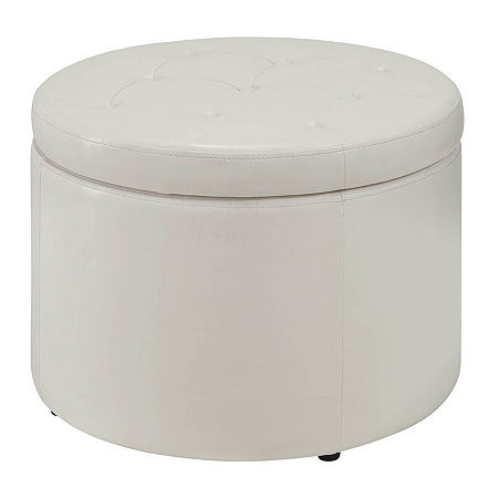Click here for Designs4comfort Round Shoe Ottoman  One Size  Beig... prices
