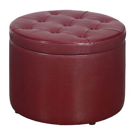 Click here for Designs4comfort Round Shoe Ottoman  One Size  Red prices