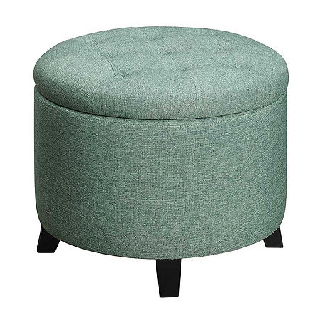 Convenience Concepts Designs4Comfort Round Ottoman - Green