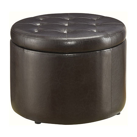 Click here for Designs4comfort Round Shoe Ottoman  One Size  Brow... prices
