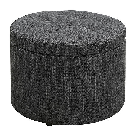 Click here for Convenience Concepts 22 Faux Linen Round Shoe Stor... prices