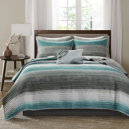 Click here for Madison Park Essentials Barret 6-Pc Quilt Set With... prices