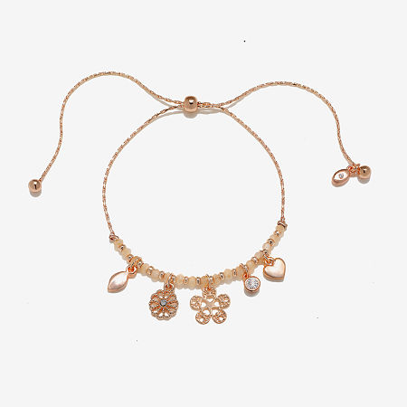 Click here for Bijoux Bar Delicates Rose Tone Womens Flower Charm... prices
