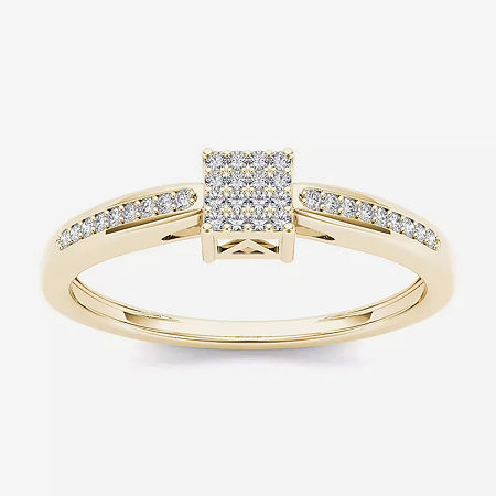 Click here for 1/10 CT.T.W. Natural Diamond 10K Yellow Gold Engag... prices