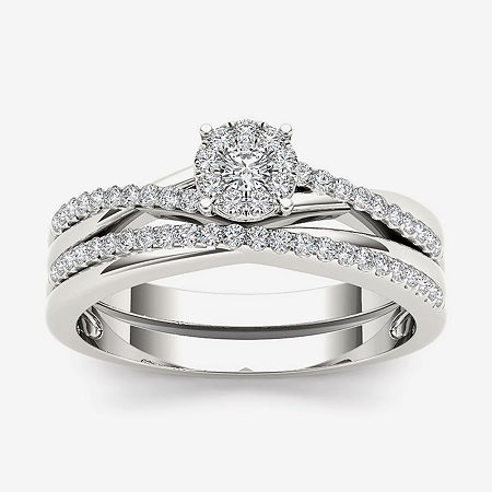 Click here for 1/4 CT.T.W. Natural Diamond 10K White Gold Engagem... prices