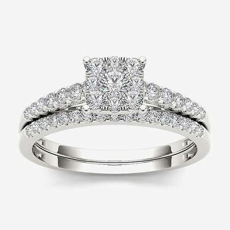 Click here for 1/2 CT.T.W. Natural Diamond 10K White Gold Engagem... prices