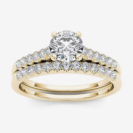 Click here for 1 CT.T.W. Natural Diamond 10K Yellow Gold Bridal R... prices