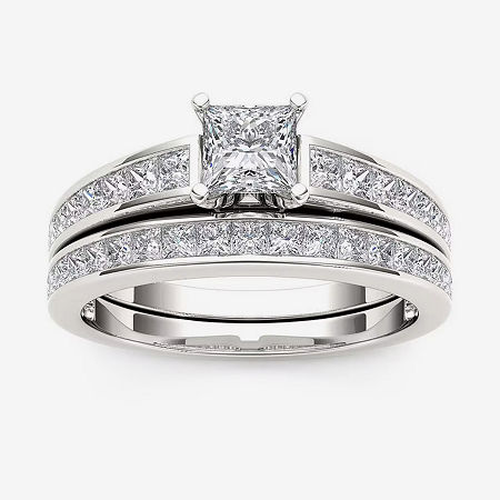 Click here for 1 1/2 CT.T.W. Natural Diamond 14K White Gold Brida... prices