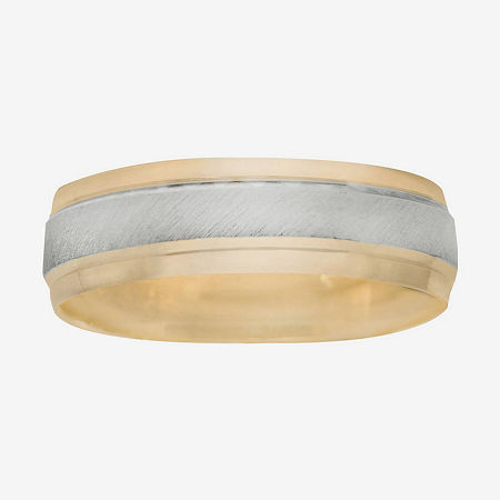 Click here for Mens 6mm Two-Tone Gold Wedding Band  9  Two Tone prices