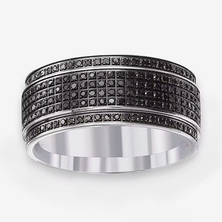Click here for Mens 10MM Diamond Accent Natural Black Diamond Sta... prices