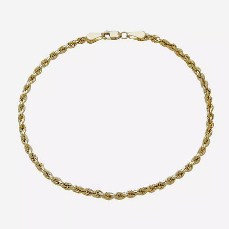 Click here for 14K Yellow Gold 3mm Rope Chain Bracelet  One Size prices