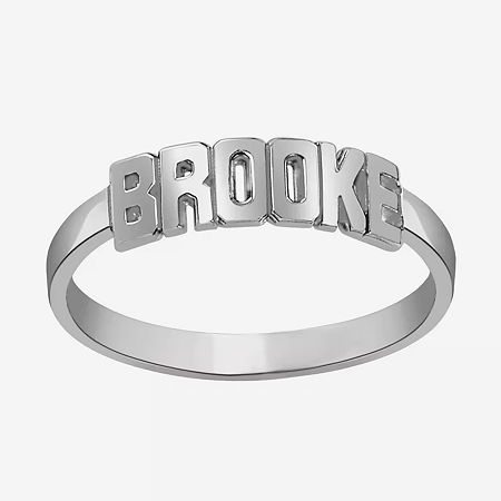 Click here for Personalized Block Name Ring  6 1/2  White prices