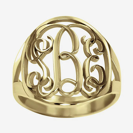 Click here for Personalized 18mm Vine Monogram Ring  10  Yellow prices