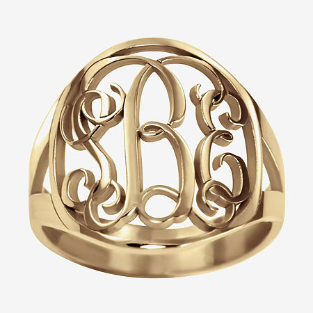 Click here for Personalized 18mm Vine Monogram Ring  5  Pink prices