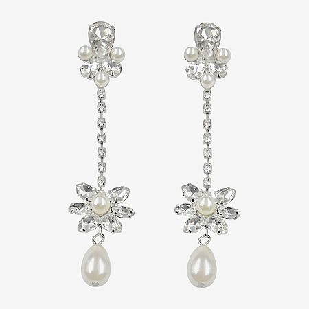Click here for Bijoux Bar Silver Tone Womens Glass Simulated Pear... prices