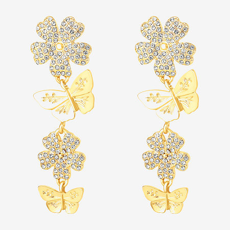Click here for JS Jessica Simpson Gold Tone Womens Glass Flower D... prices