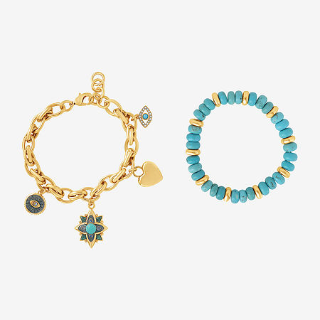 Click here for JS Jessica Simpson Gold Tone Womens 2-pc. Turquois... prices