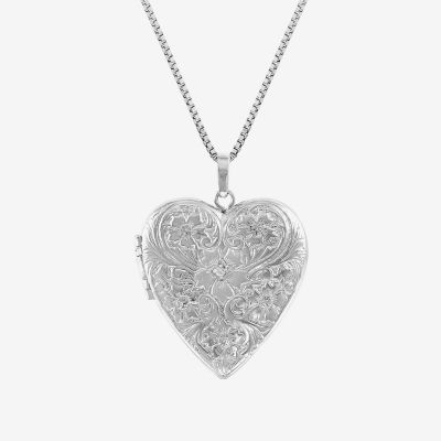 Womens White Diamond Sterling Silver 18 Inch Locket Necklaces - JCPenney