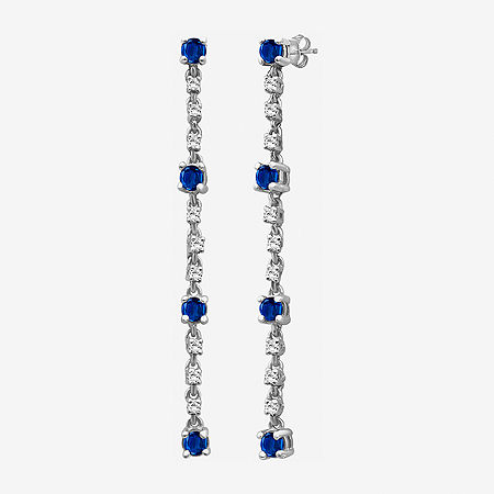 Click here for Womens Diamond Accent Gemstone 10K Gold Drop Earri... prices