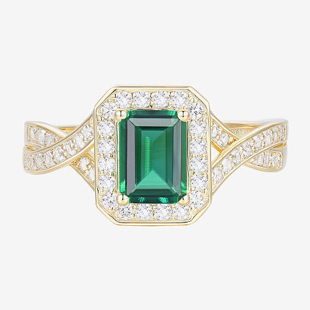 Click here for Yes Please! Womens Lab Created Green Emerald 14K G... prices