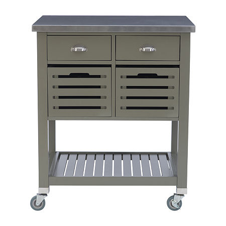 Click here for Robbin Stainless Steel-Top Kitchen Cart  One Size... prices