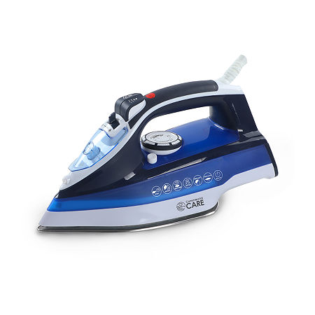 Steam Iron  1500 Watts Steamer for Clothes  Self-Cleaning Portable Iron  Blue - Blue