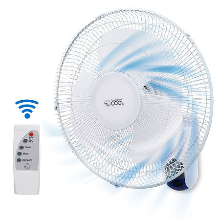 Commercial Cool 16 inch Wall Fan with Remote  White - White