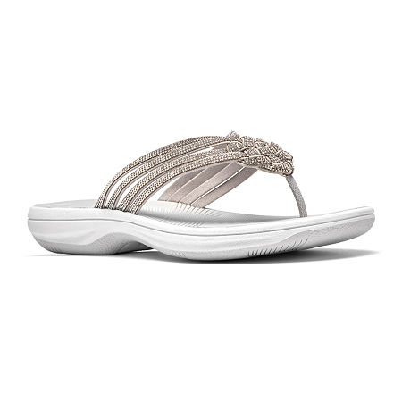 Click here for Clarks Cloudsteppers Womens Breeze Gem Flip-Flops... prices