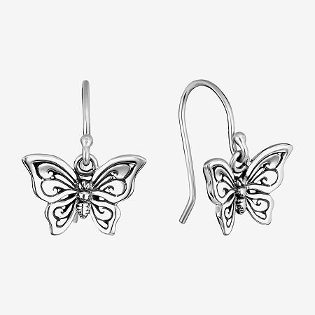 Click here for Butterfly Womens Sterling Silver Butterfly Drop Ea... prices