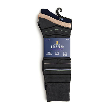 Click here for Stafford Mens 3 Pair Crew Socks  10-13  Blue prices
