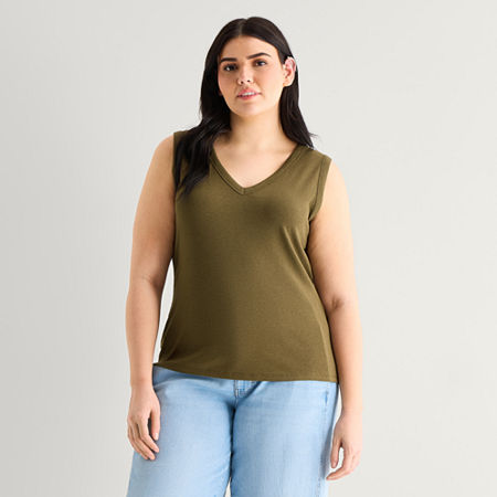 Click here for a.n.a Womens Plus V Neck Sleeveless Tank Top  5x... prices