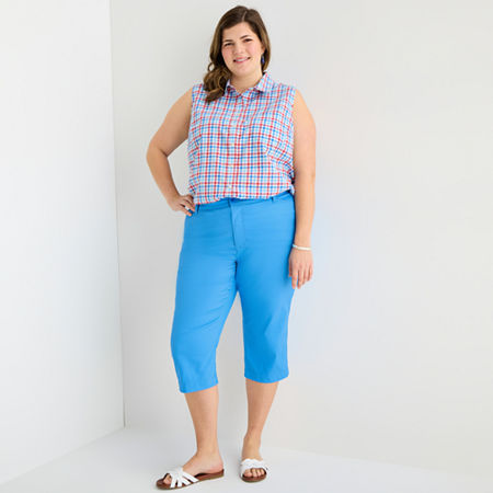 Click here for St. Johns Bay Womens Plus Mid Rise Capri Pant  24w... prices